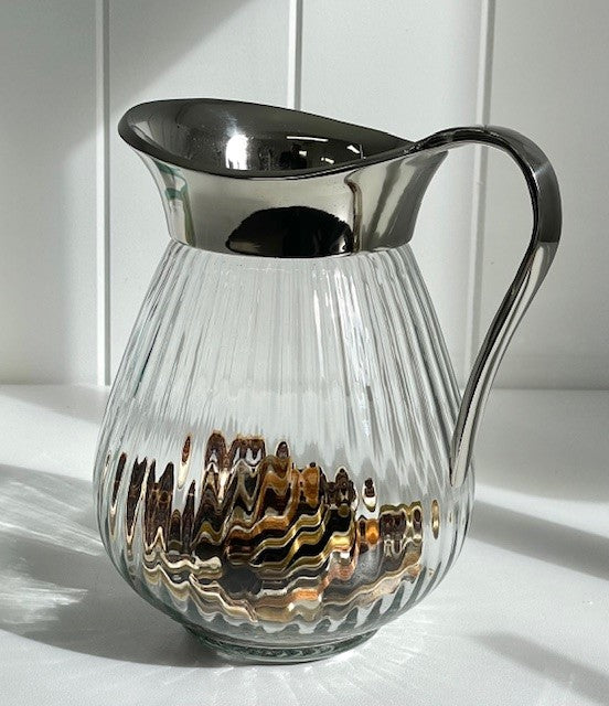 63F - LARGE ROUND RIBBED GLASS JUG – Flair Gifts and Home