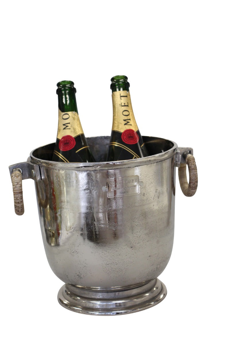 280Y - RAW FINISH SINGLE BUCKET W/RATTAN HANDLE – Flair Gifts and Home